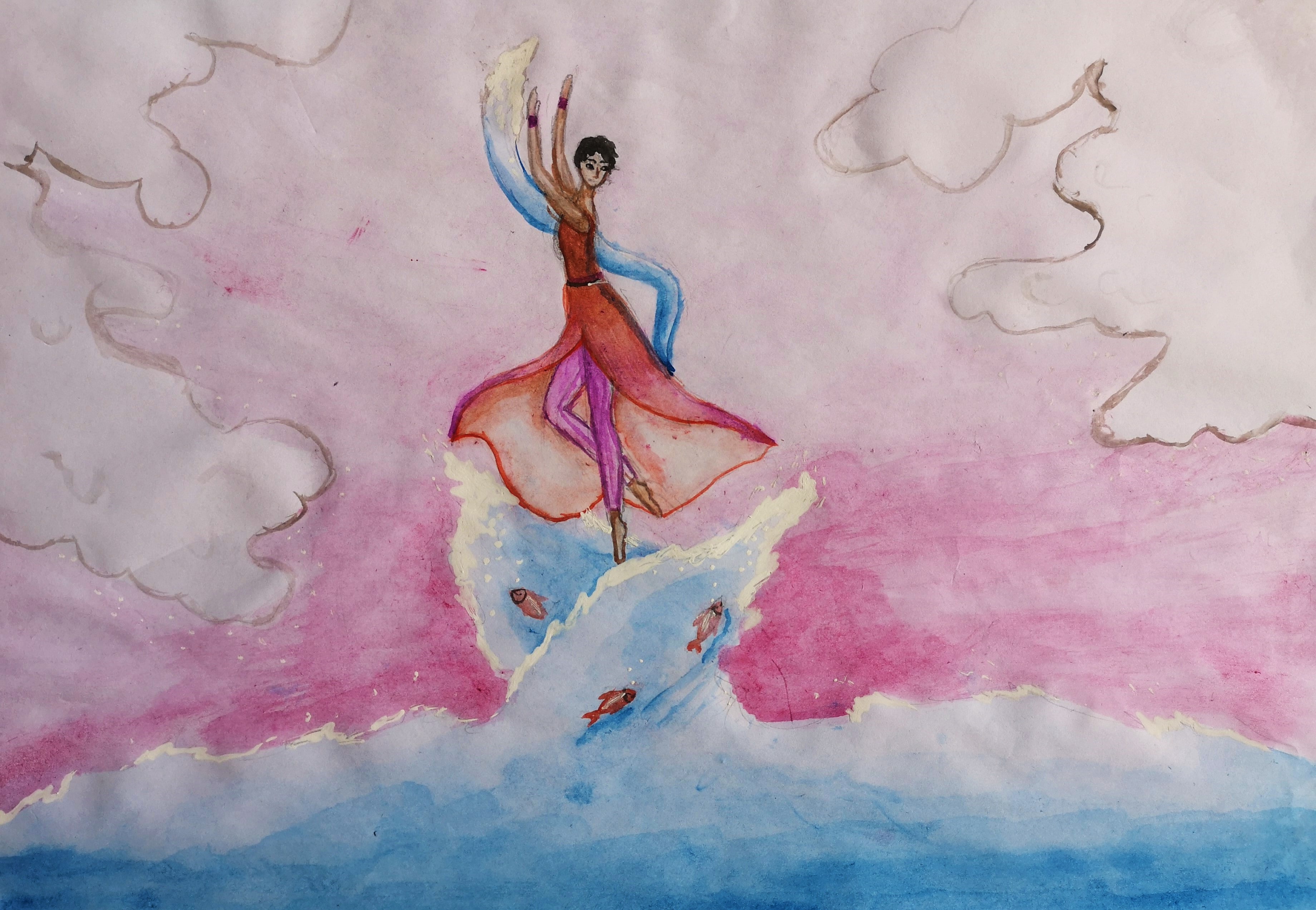 Sam's Sea Art - Swimming at Dawn